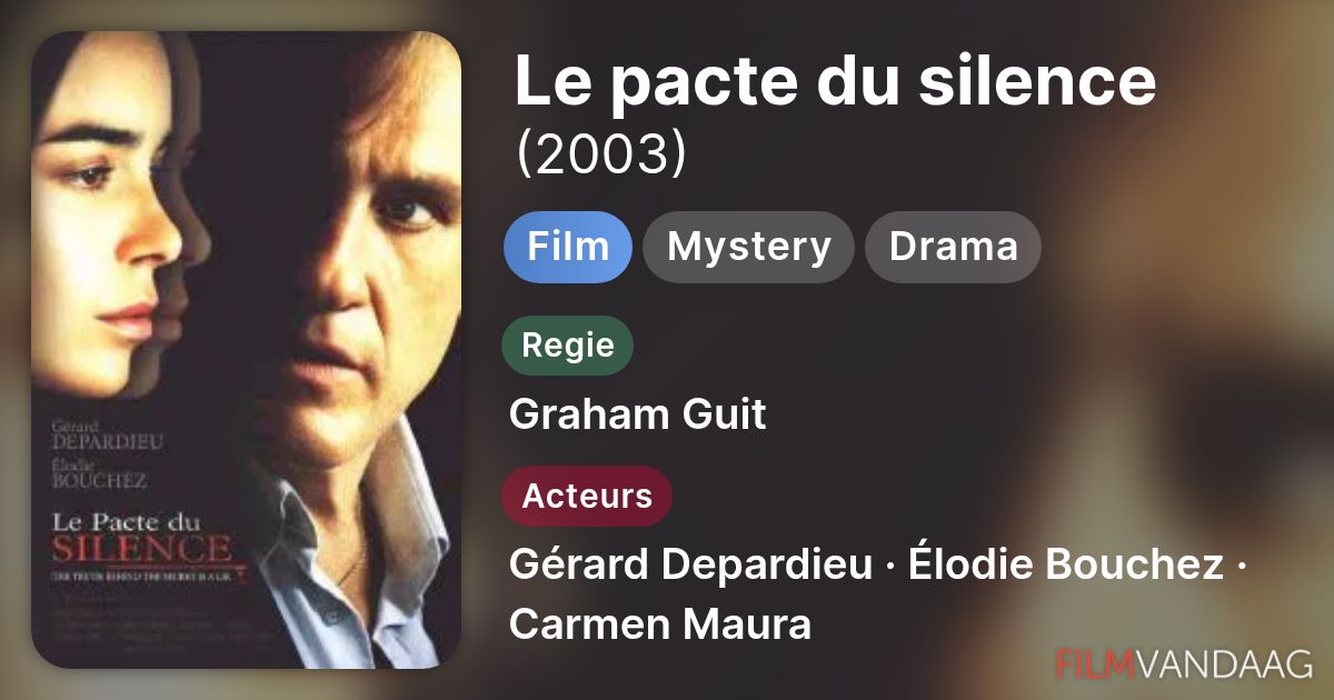 Le pacte du silence (film, 2003) - FilmVandaag.nl