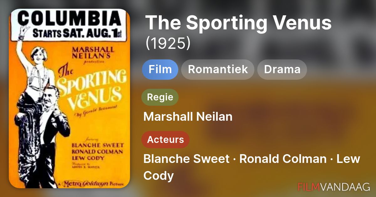 The Sporting Venus (film, 1925) - FilmVandaag.nl
