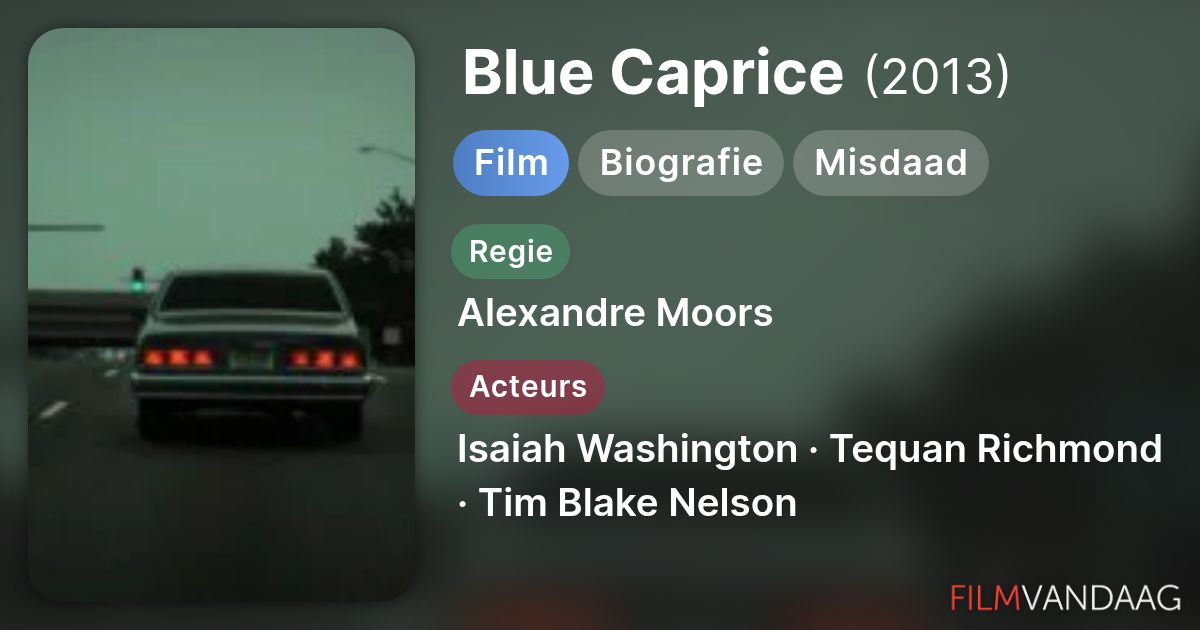 Blue Caprice (film, 2013) - FilmVandaag.nl