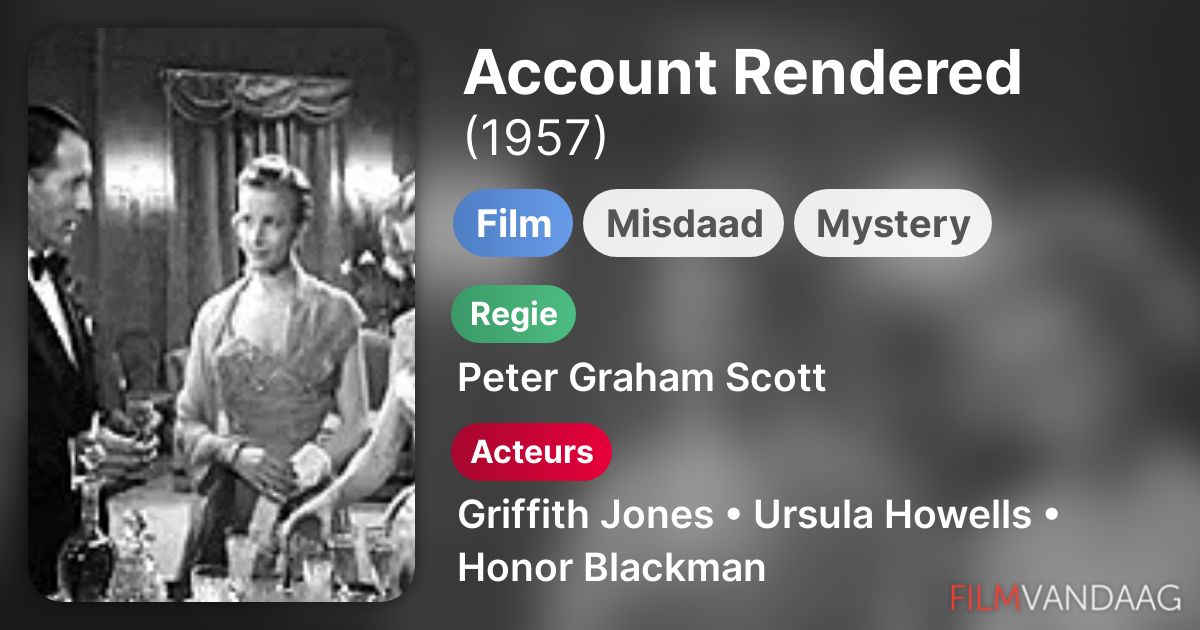 Account Rendered (film, 1957) - FilmVandaag.nl