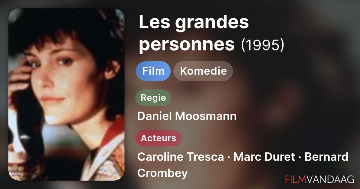Les grandes personnes (film, 1995) - FilmVandaag.nl