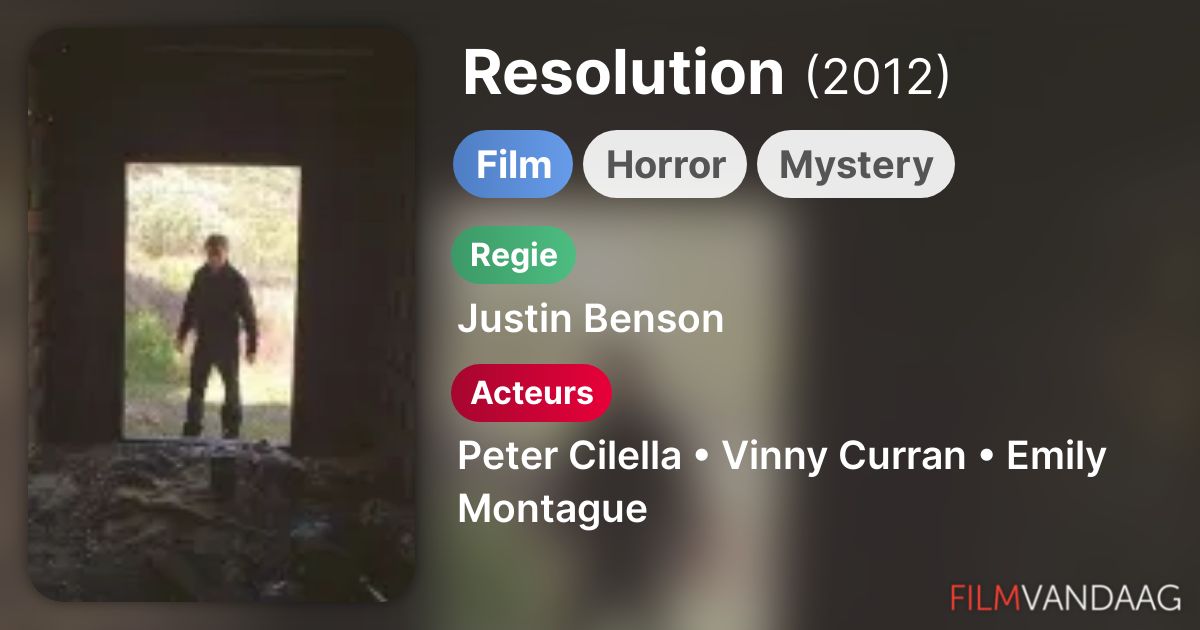 Resolution (film, 2012) - FilmVandaag.nl