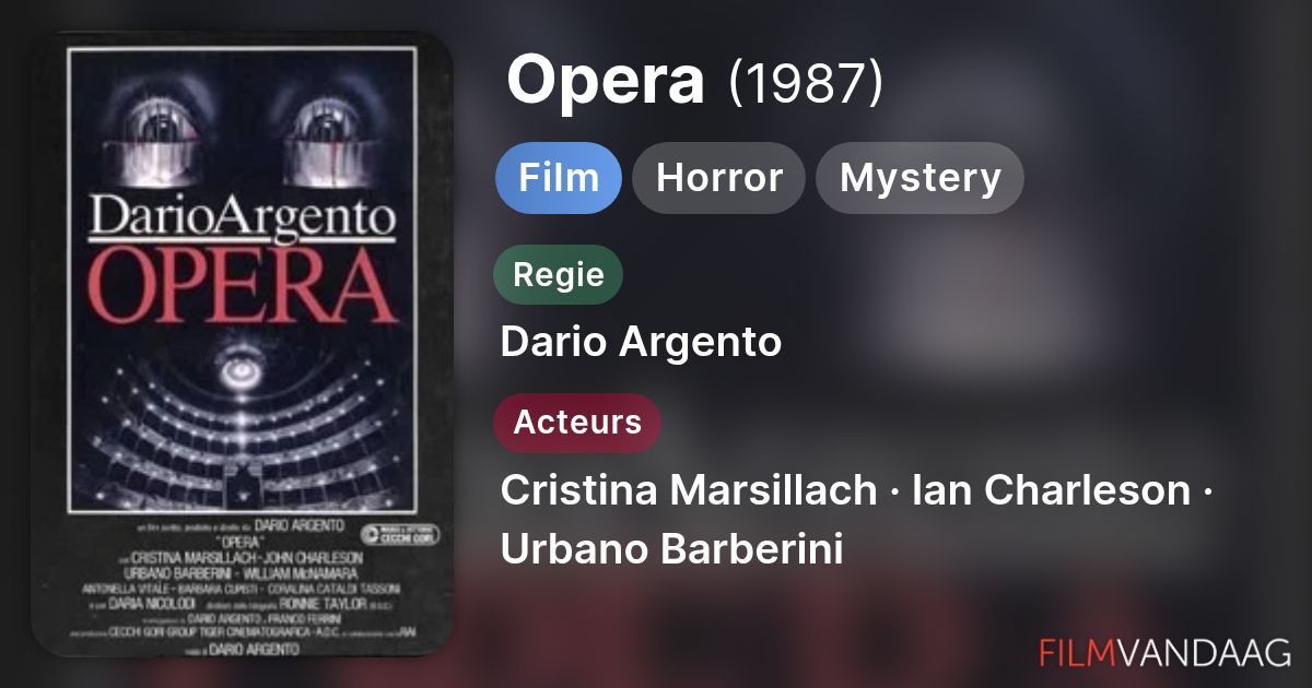 Opera (film, 1987) - FilmVandaag.nl