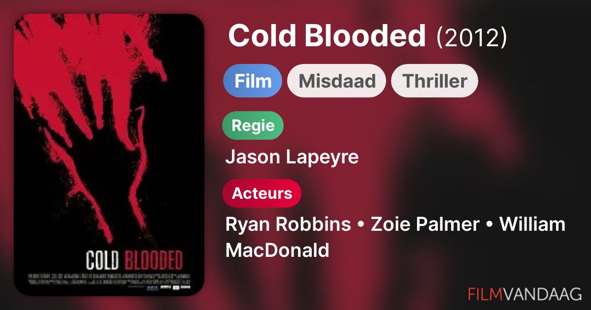 Cold Blooded (film, 2012) - FilmVandaag.nl