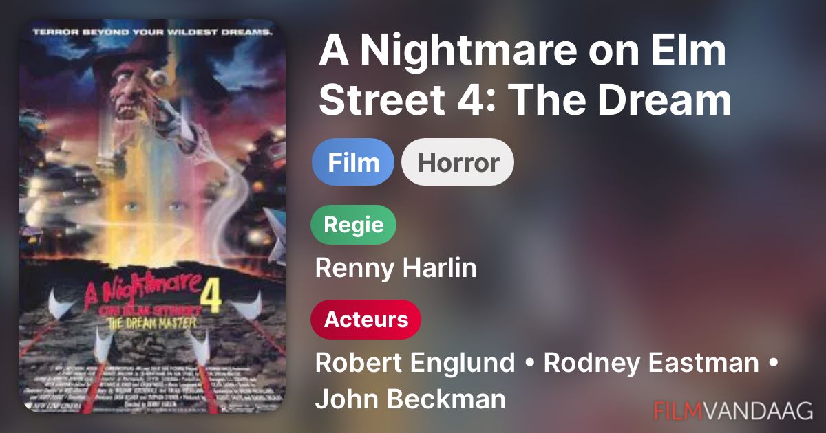 A Nightmare on Elm Street 4: The Dream Master (film, 1988) - FilmVandaag.nl