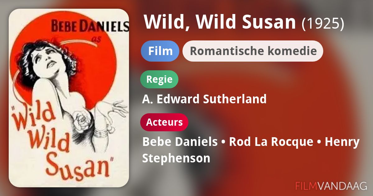 Wild, Wild Susan (film, 1925) - FilmVandaag.nl