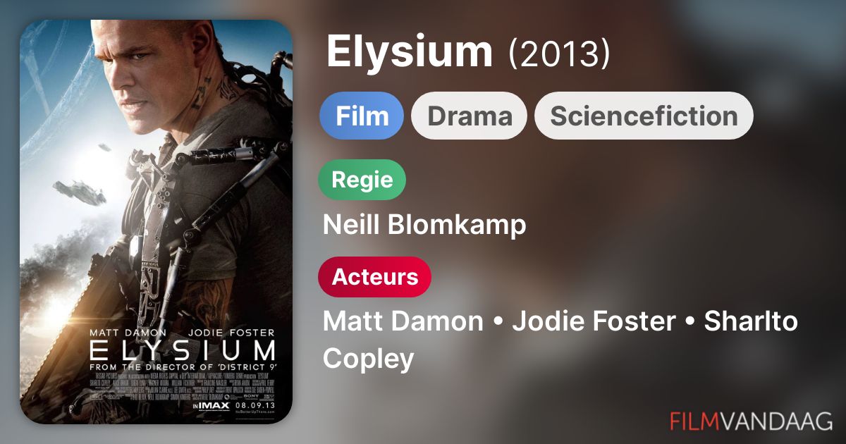 Elysium (film, 2013) - FilmVandaag.nl