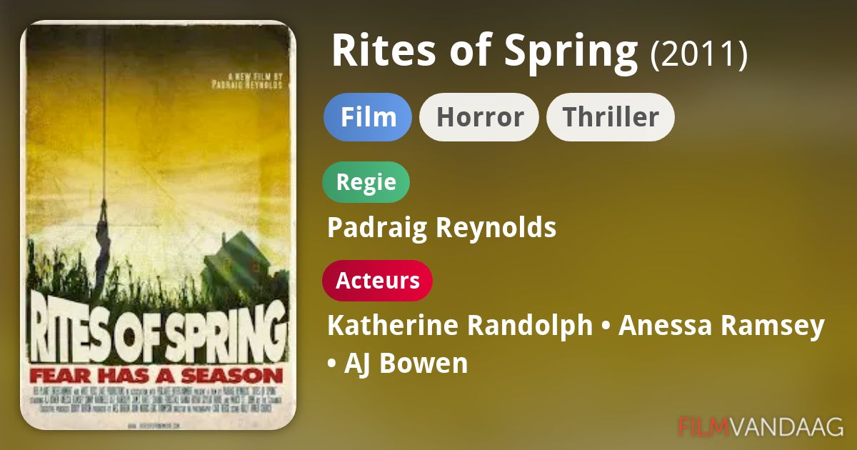Rites of Spring (film, 2011) - FilmVandaag.nl
