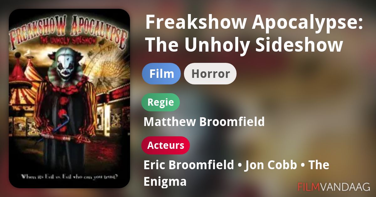 Freakshow Apocalypse: The Unholy Sideshow (film, 2012) - FilmVandaag.nl