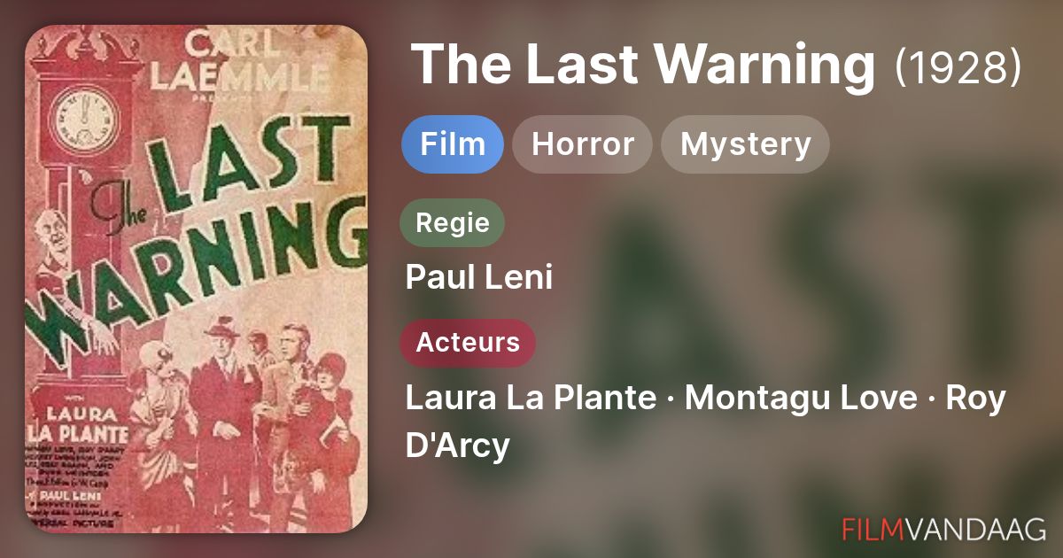The Last Warning (film, 1928) - FilmVandaag.nl