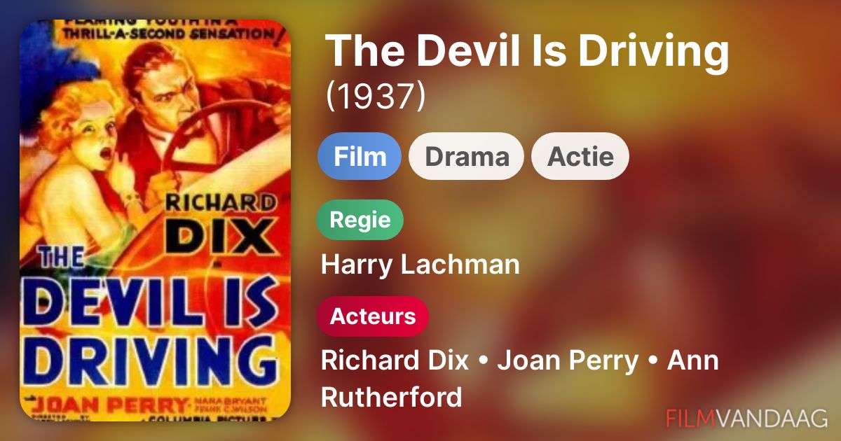 The Devil Is Driving (film, 1937) - FilmVandaag.nl