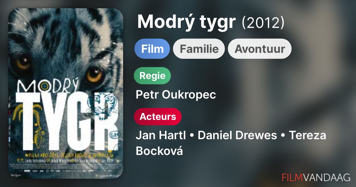Modrý tygr (film, 2012) - FilmVandaag.nl
