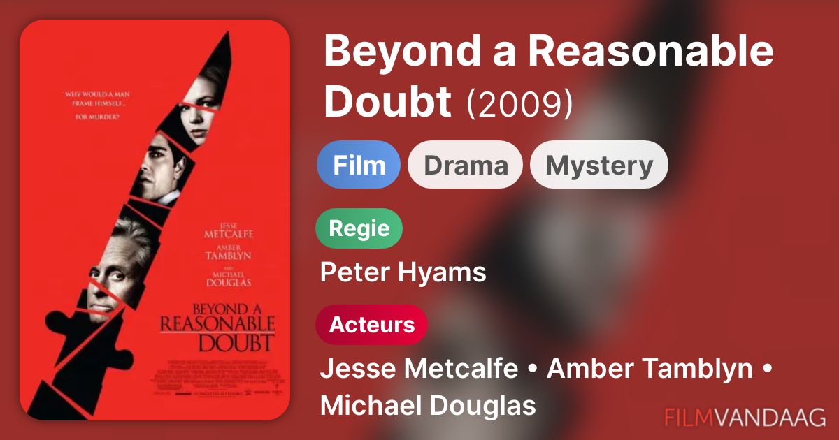 Beyond a Reasonable Doubt (film, 2009) - FilmVandaag.nl