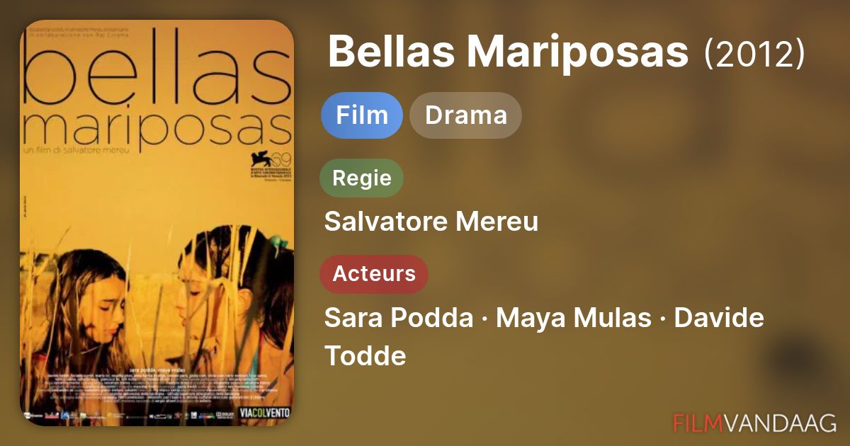 Alle acteurs in Bellas Mariposas (film, 2012) - FilmVandaag.nl