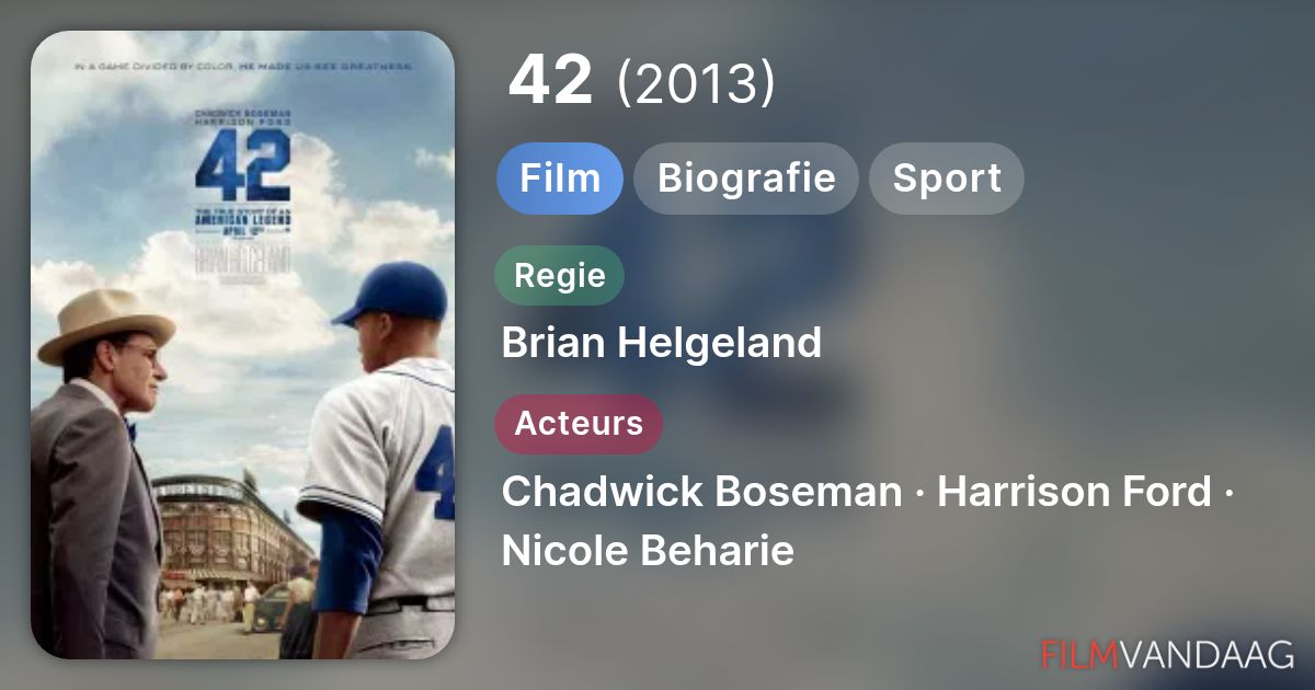 42 (film, 2013) - FilmVandaag.nl