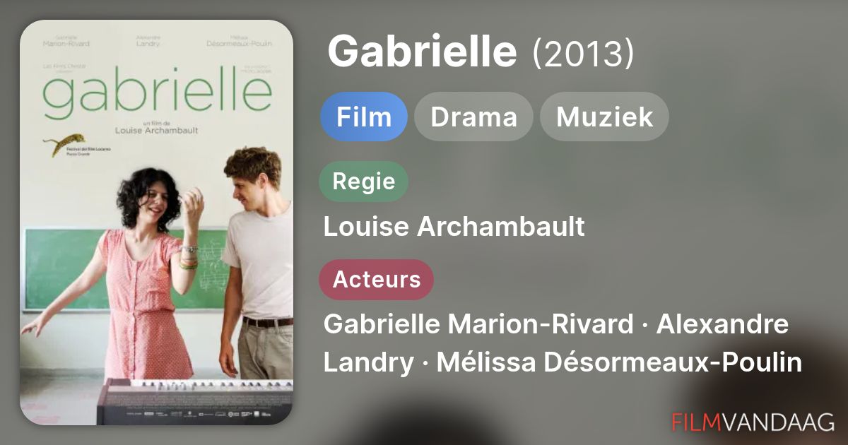 Gabrielle (film, 2013) - FilmVandaag.nl