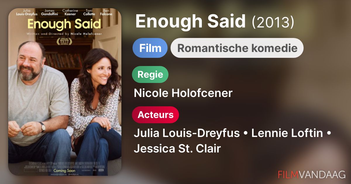 Enough Said (film, 2013) - FilmVandaag.nl