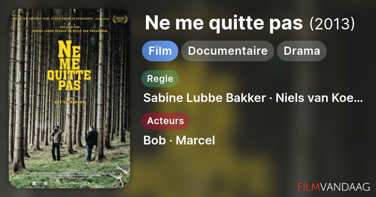 Ne me quitte pas (film, 2013) - FilmVandaag.nl