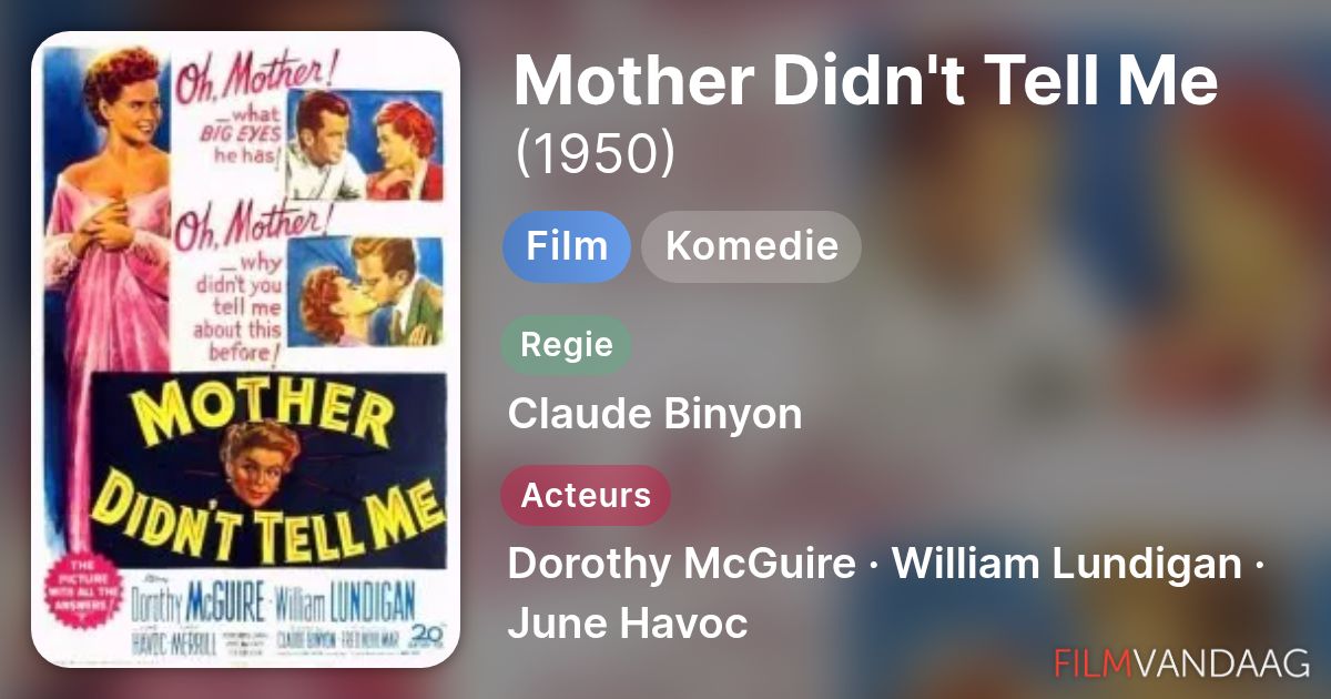 Mother Didn't Tell Me (film, 1950) - FilmVandaag.nl