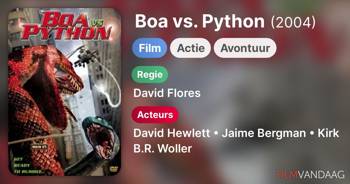 Boa vs. Python (film, 2004) - FilmVandaag.nl