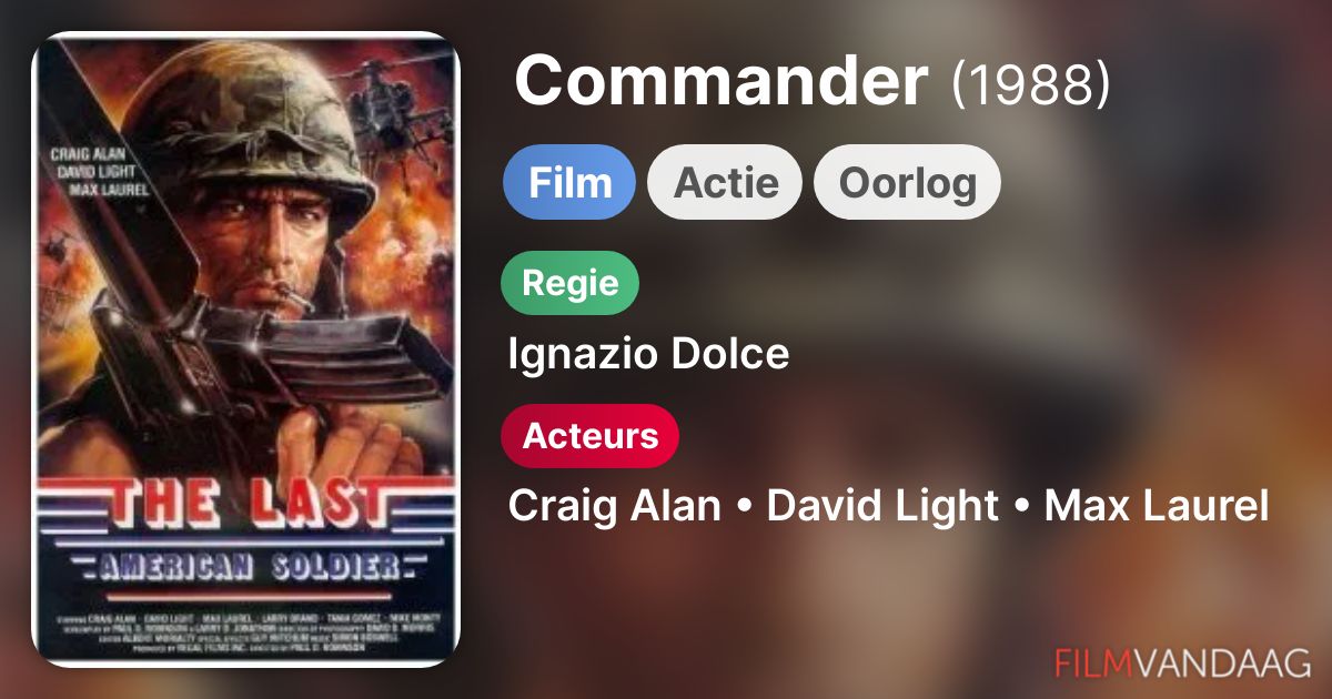 Commander (film, 1988) - FilmVandaag.nl