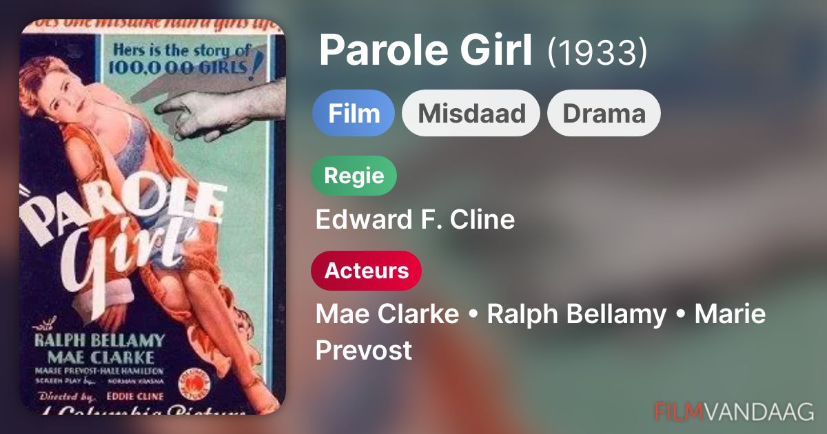 Parole Girl (film, 1933) - FilmVandaag.nl
