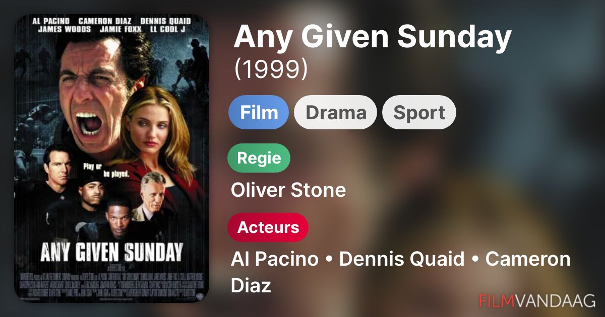 Any Given Sunday (film, 1999) - FilmVandaag.nl