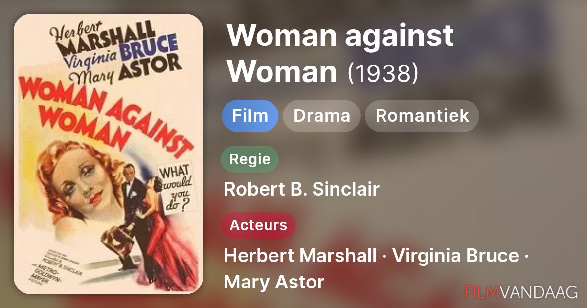 Woman against Woman (film, 1938) - FilmVandaag.nl