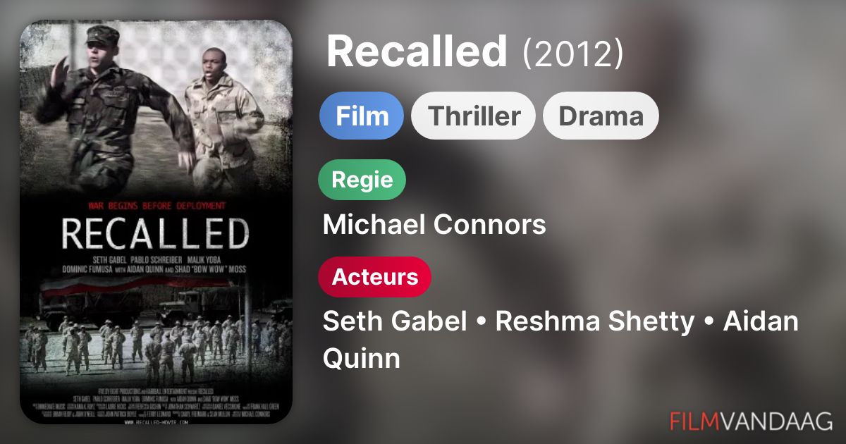 Recalled (film, 2012) - FilmVandaag.nl