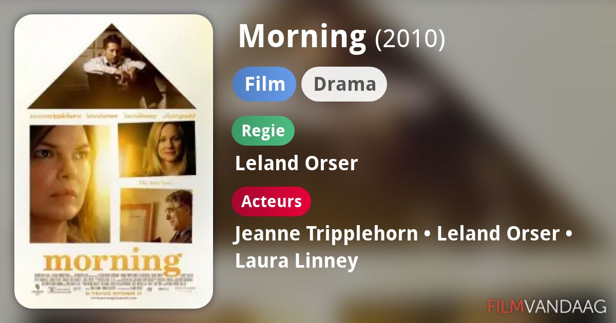 Morning (film, 2010) - FilmVandaag.nl