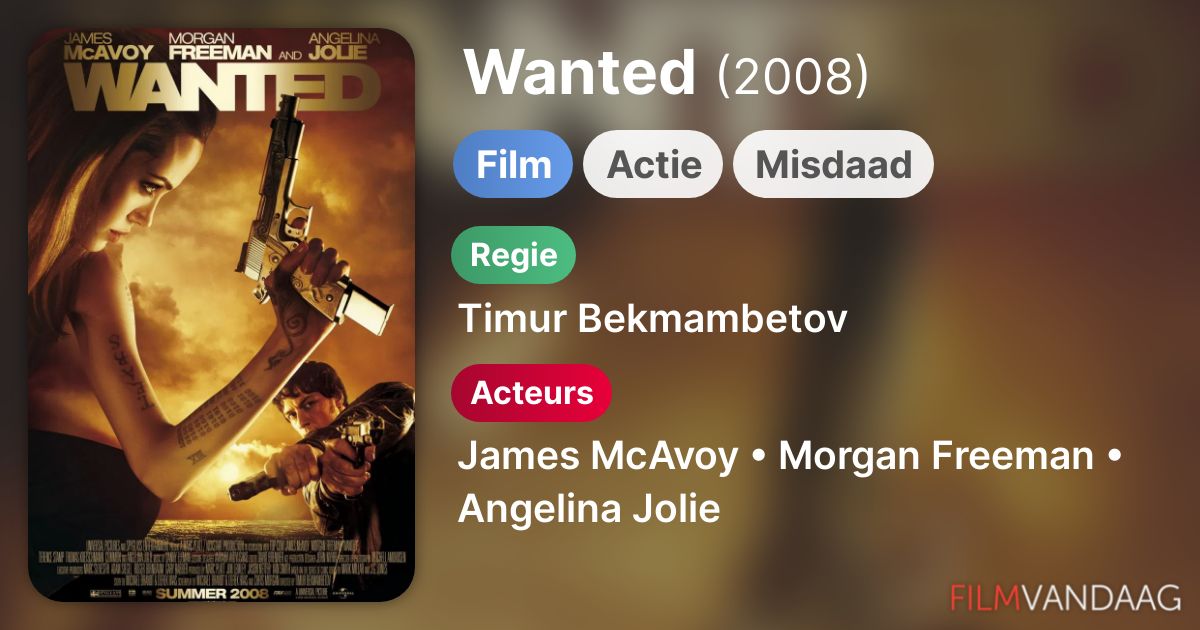 Wanted (film, 2008) - FilmVandaag.nl