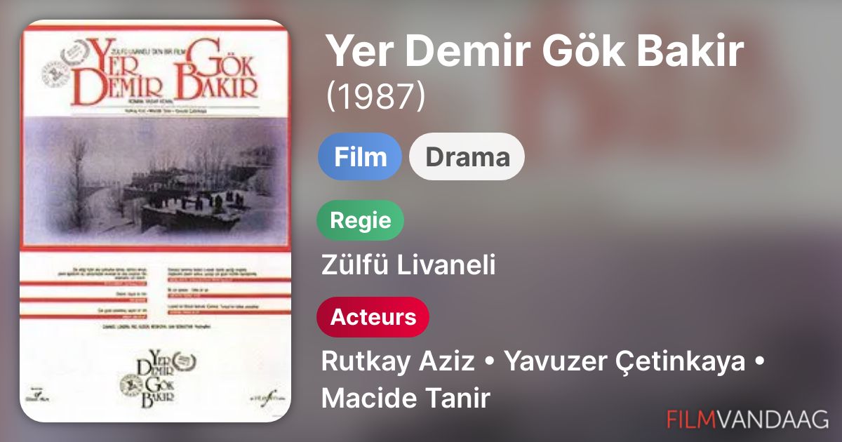 Yer Demir Gök Bakir (film, 1988) - FilmVandaag.nl