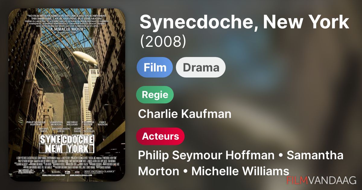 Synecdoche, New York (film, 2008) kopen op dvd of blu-ray - FilmVandaag.nl