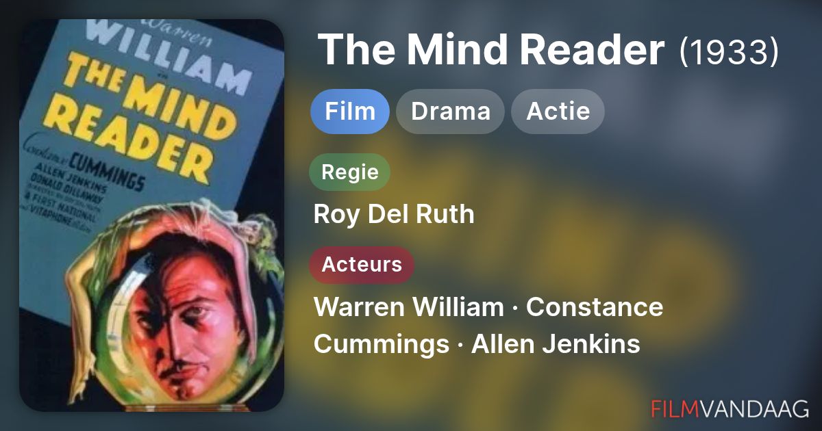 The Mind Reader (film, 1933) - FilmVandaag.nl
