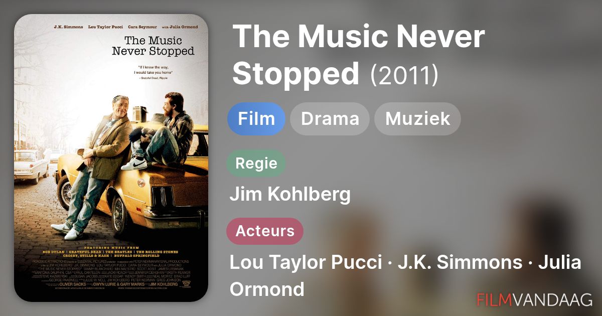 The Music Never Stopped (film, 2011) - FilmVandaag.nl