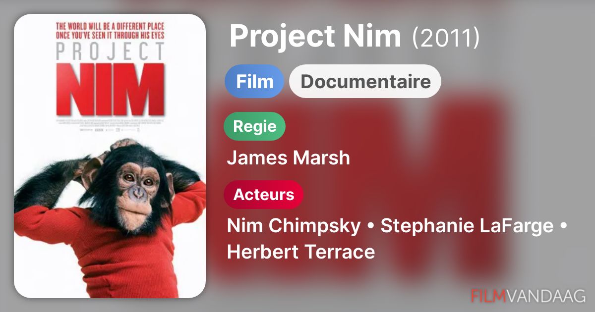 Project Nim (film, 2011) Nu Online Kijken - FilmVandaag.nl