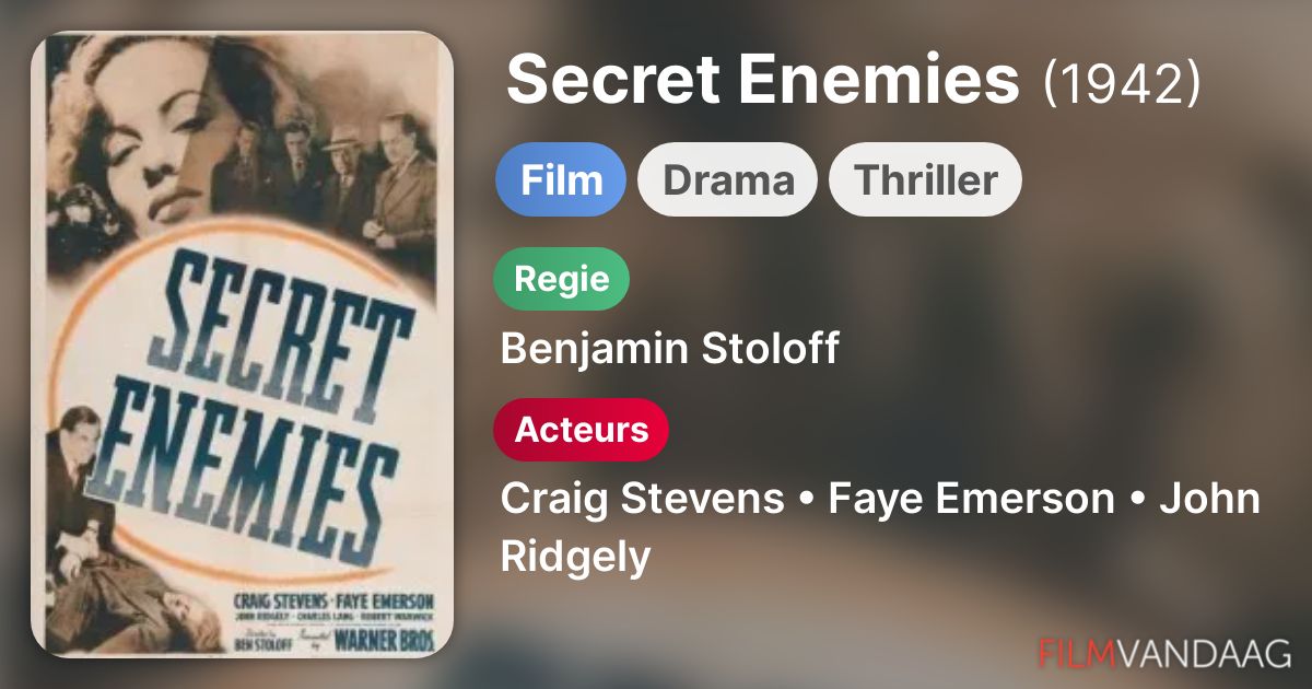 Secret Enemies (film, 1942) - FilmVandaag.nl