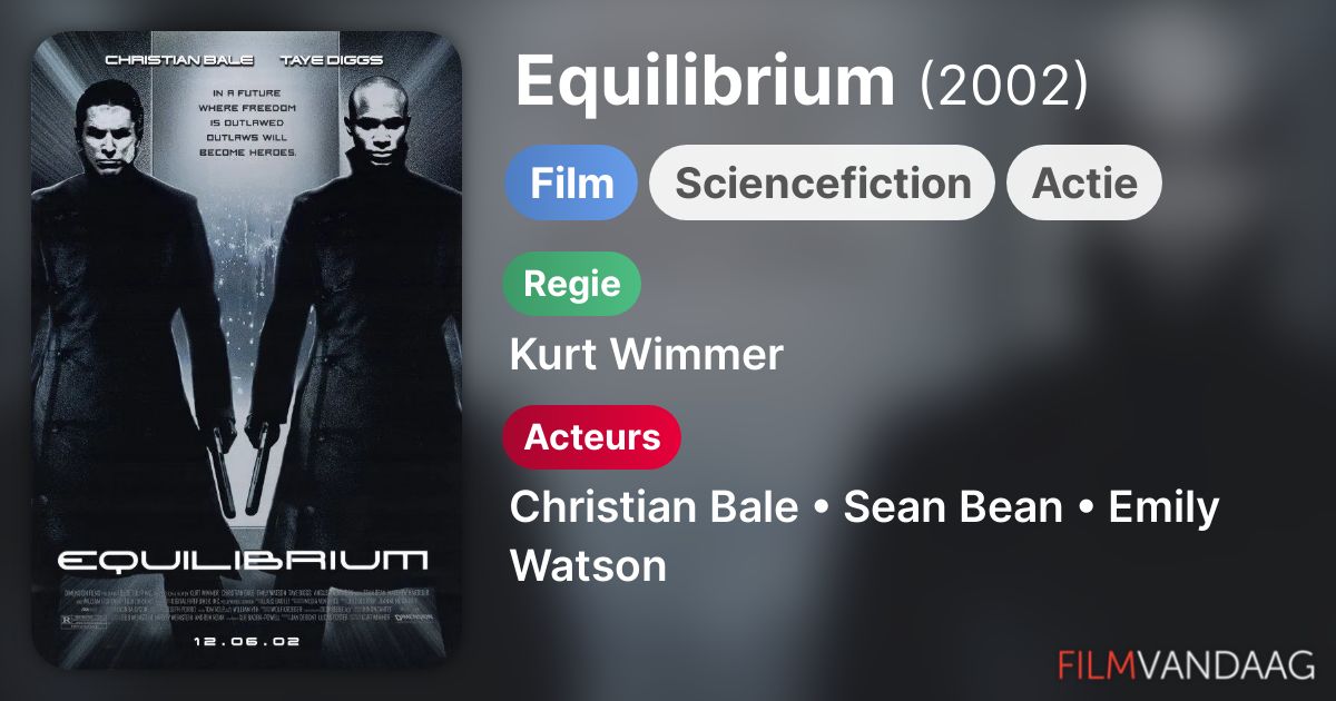 Equilibrium (film, 2002) - FilmVandaag.nl