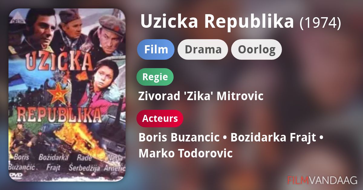 Uzicka Republika (film, 1974) - FilmVandaag.nl