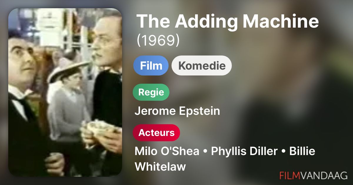 The Adding Machine (film, 1969) - FilmVandaag.nl