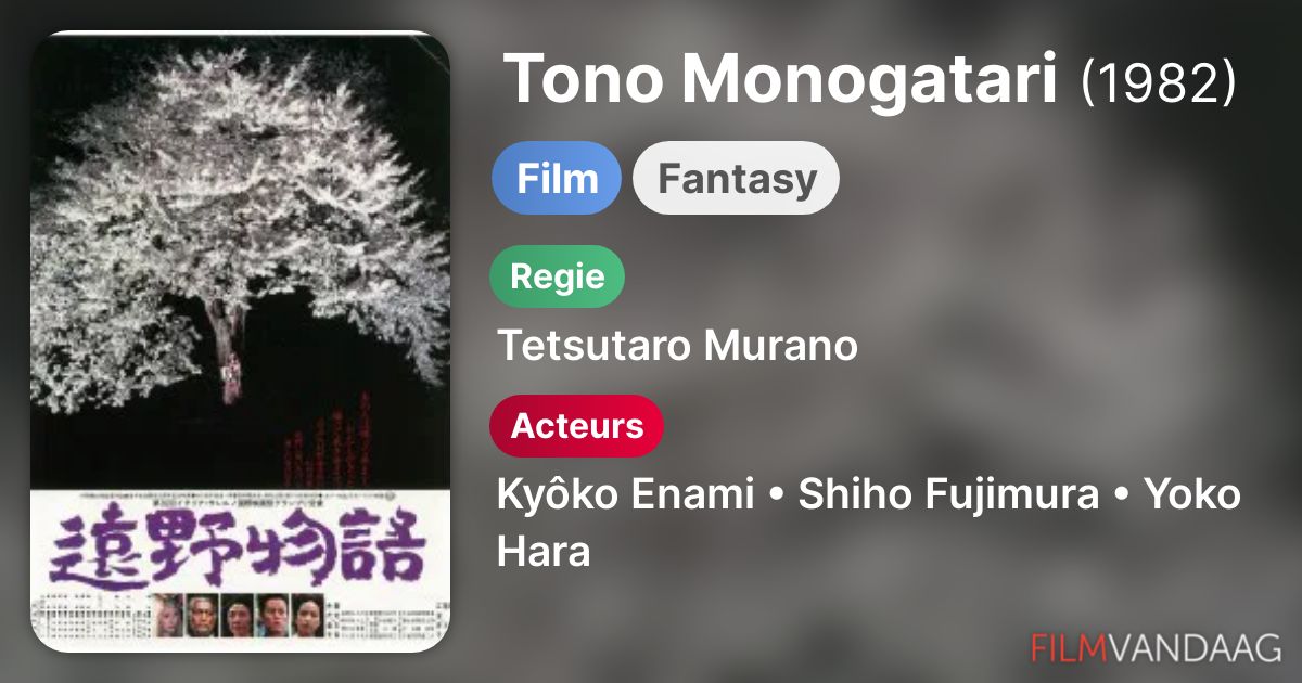 Tono Monogatari (film, 1982) - FilmVandaag.nl