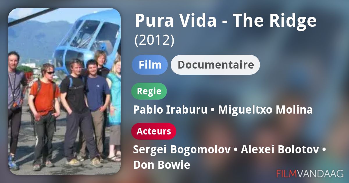 Pura Vida - The Ridge (film, 2012) - FilmVandaag.nl