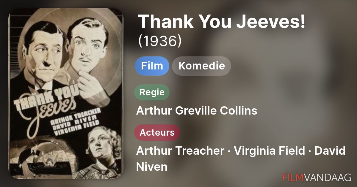 Thank You Jeeves! (film, 1936) - FilmVandaag.nl