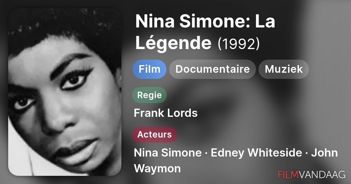 Nina Simone: La Légende (film, 1992) - FilmVandaag.nl