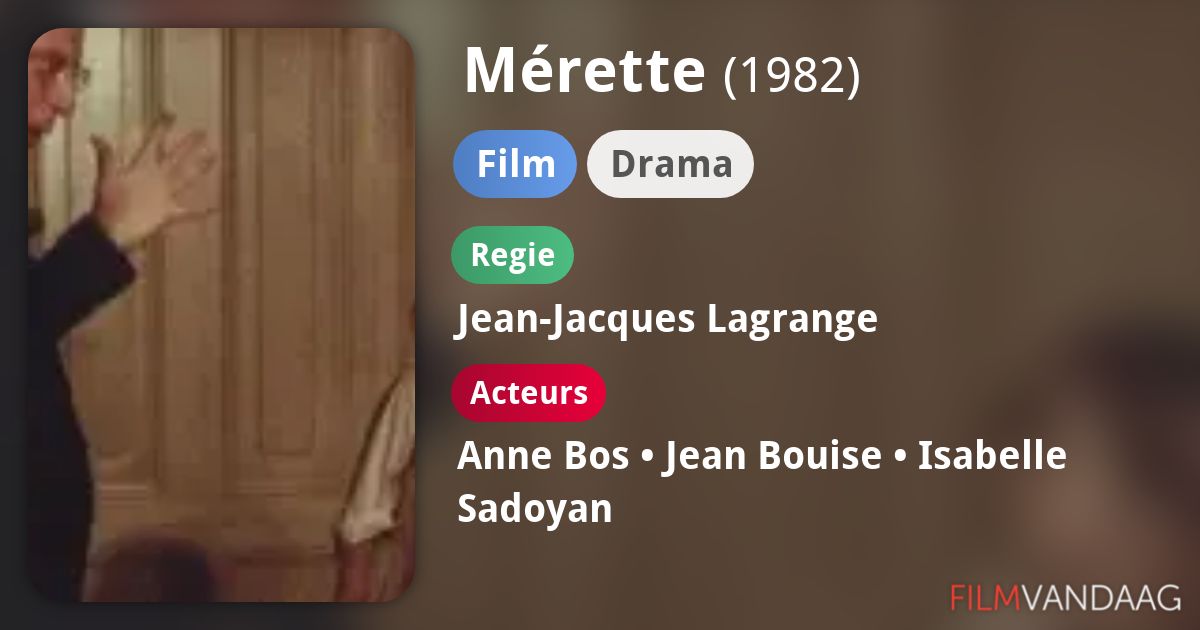 Mérette (film, 1982) - FilmVandaag.nl