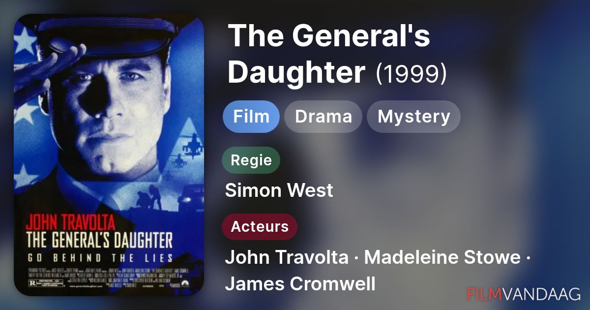 The General's Daughter (film, 1999) - FilmVandaag.nl