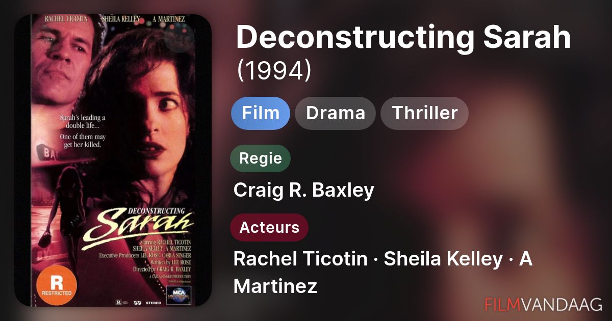 Deconstructing Sarah (film, 1994) - FilmVandaag.nl