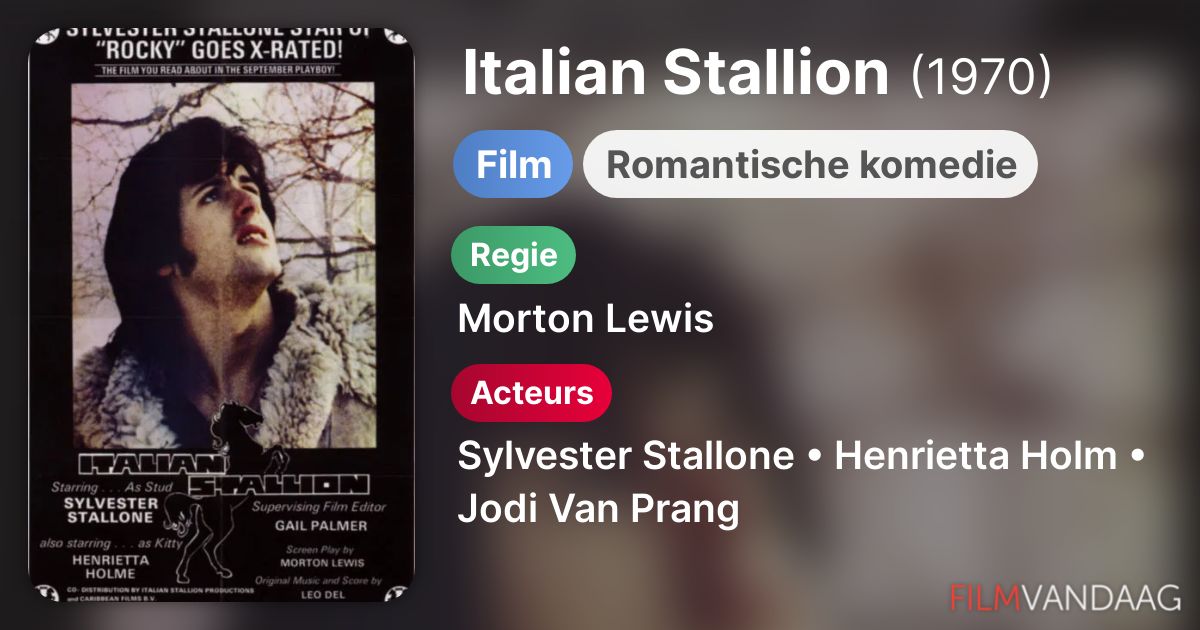 Italian Stallion (film, 1970) - FilmVandaag.nl