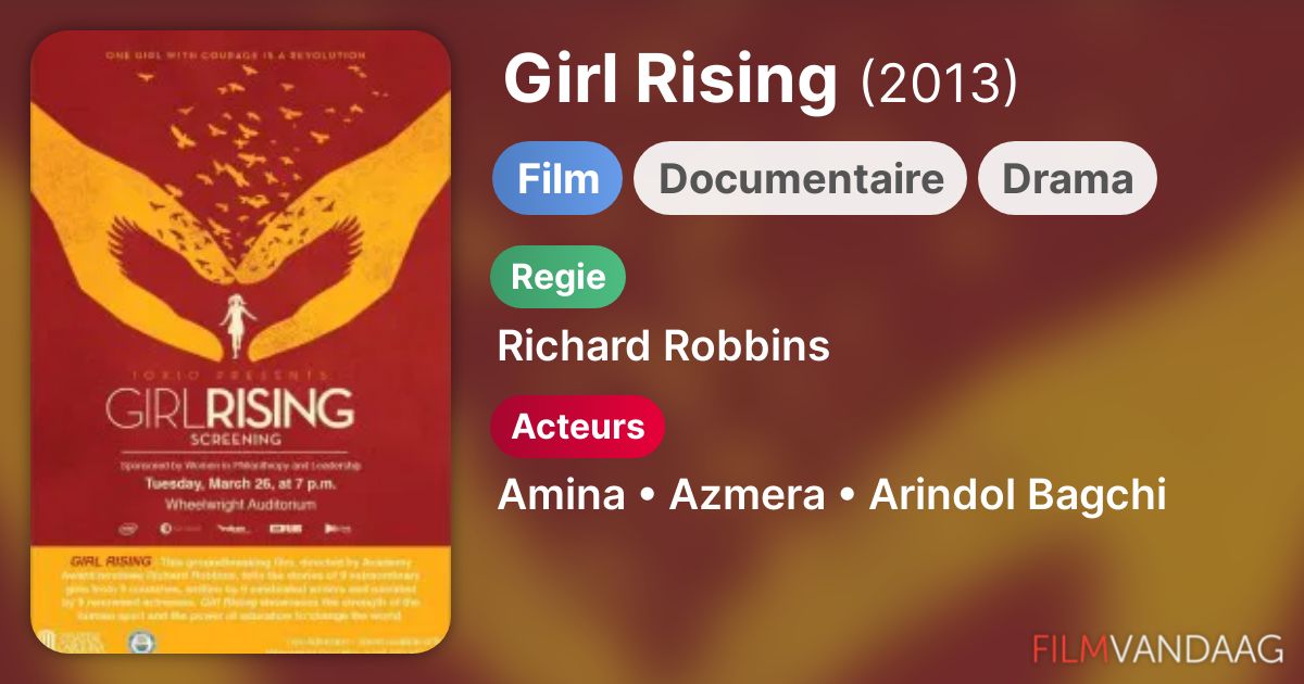 Girl Rising (film, 2013) - FilmVandaag.nl