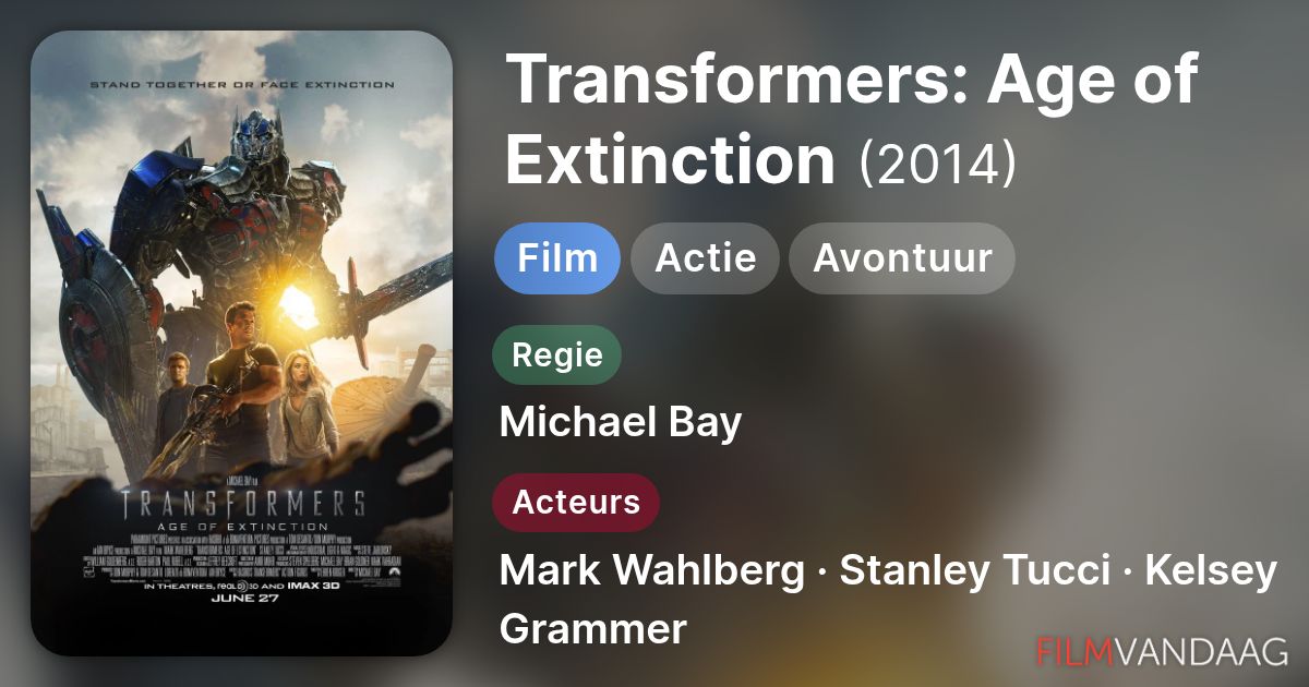 Transformers: Age of Extinction (film, 2014) - FilmVandaag.nl